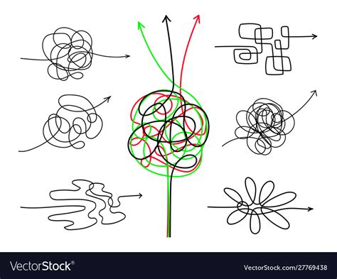 Confusing Difficult Arrows Royalty Free Vector Image