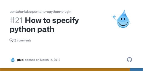How To Specify Python Path · Issue 21 · Pentaho Labspentaho Cpython