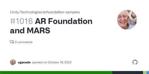 Ar Foundation And Mars · Issue 1016 · Unity Technologies Arfoundation