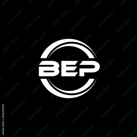 Bep Letter Logo Design With Black Background In Illustrator Cube Logo