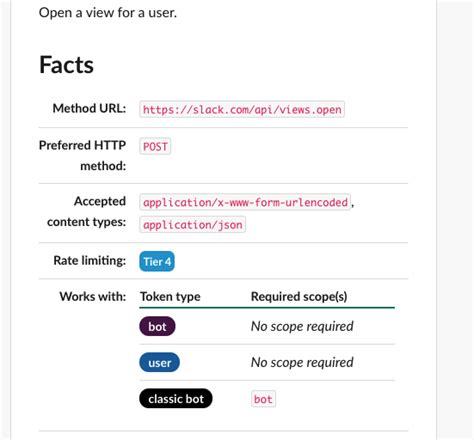 Why Am I Getting A Not Allowed Token Type Error From The Slack API