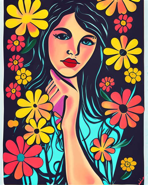 Hippie Flower Wall Art At Joel Norris Blog