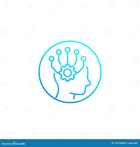 Machine Learning Artificial Neural Network Icon Stock Vector