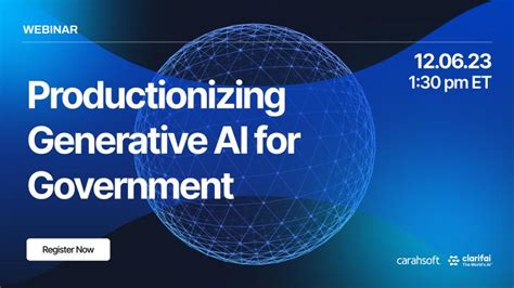 clarifai on linkedin productionizing generative ai for government