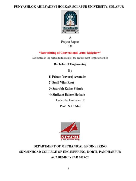 Retrofitting Of Conventional Auto Rickshaw Report Pdf Electric