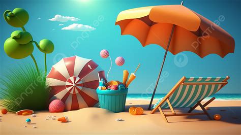 여름 비치 파라솔 의자 여름 해변 의자 배경 일러스트 및 사진 무료 다운로드 Pngtree