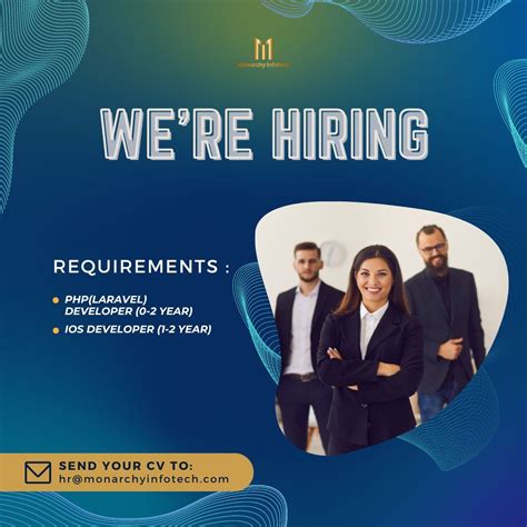 Monarchy Infotech On Linkedin Hiring Joinourteam Bde Php Laravel