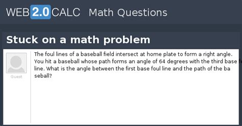 view question stuck on a math problem