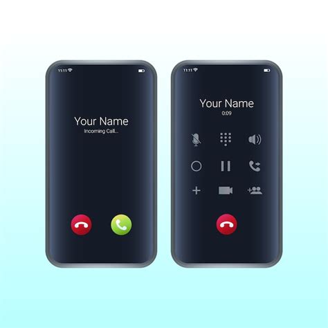 Free Vector Phone Call Screen Interface Illustration
