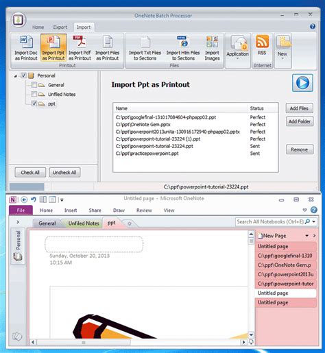OneNote Import PowerPoint Presentations Office OneNote Gem Add Ins