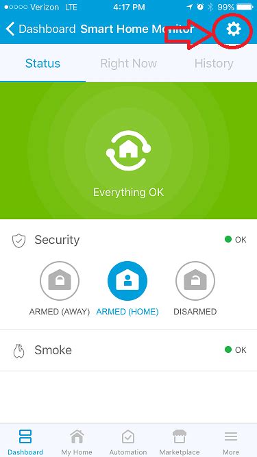 turn on all lights when the alarm is triggered smartapps