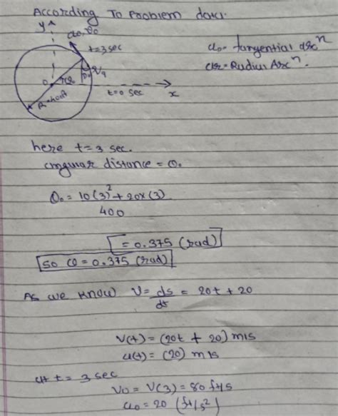 Solved A Particle Moves Counter Clockwise On A Circular Path Of 400