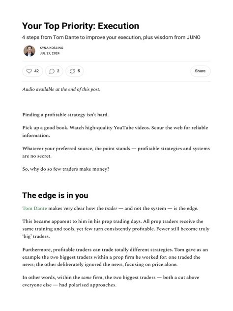 Your Top Priority Execution By Kyna Kosling Pdf Stocks