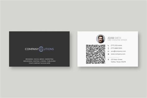 Qr Code Business Card Template Examples Of Professional Templates Ideas