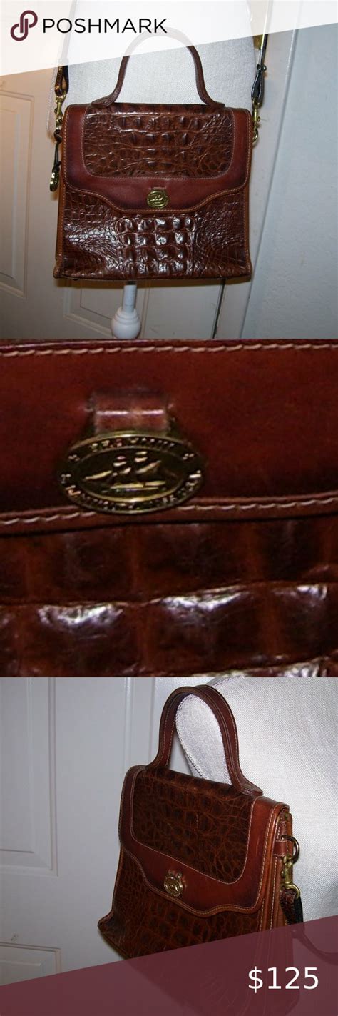 Brahmin Croc Leather Crossbody Bag Medium