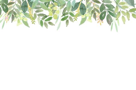 Green Leaves Frames Foliage Clipart Greenery Wedding Invites Leaf
