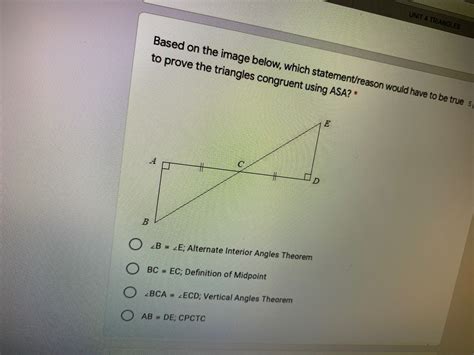 Vertical Angles Theorem Triangles