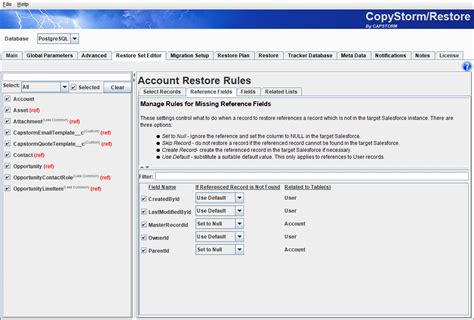 Reference Fields Restore Editor Capstorm Learning Center