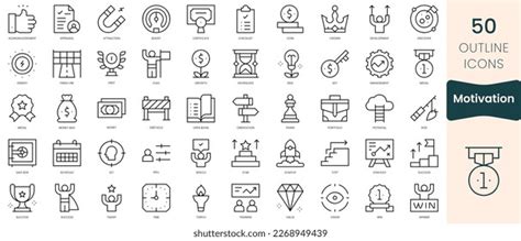 Set Monsoon Icons Thin Linear Style Stock Vector Royalty Free