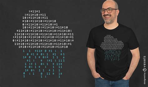 Cloud With Binary Code T Shirt Design Vector Download