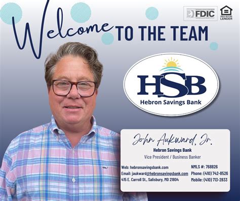 Hebron Savings Bank On Linkedin Welcome John