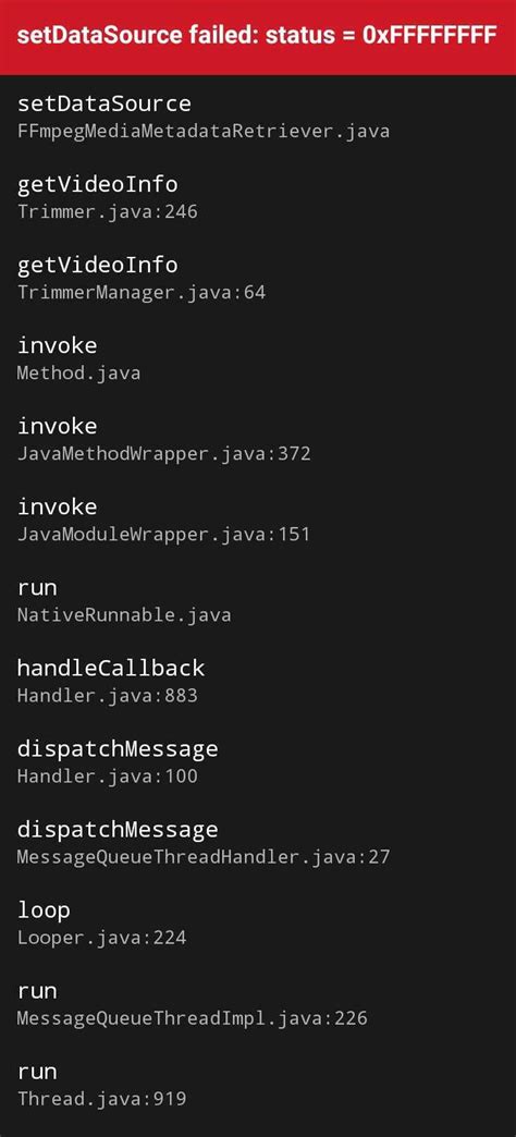 Android Processingmanagergetvideoinfo Throw Setdatasource Failed · Issue 311 · Shahen94
