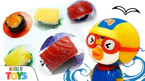 계란과 참치가 올라간 초밥 만들기 요리왕 루피 8화 뽀로로 요리놀이 음식 장난감 미니어처 Kigle Toys Youtube