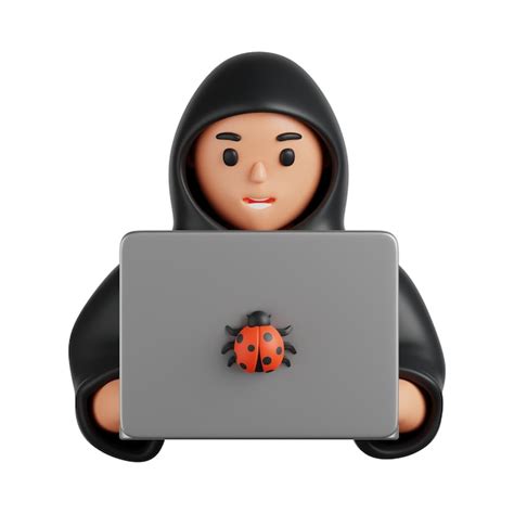 Premium Photo Hacker 3d Rendered Icon