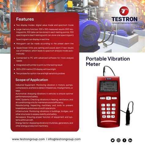 Tt 7230 Portable Vibration Meter Testron Group