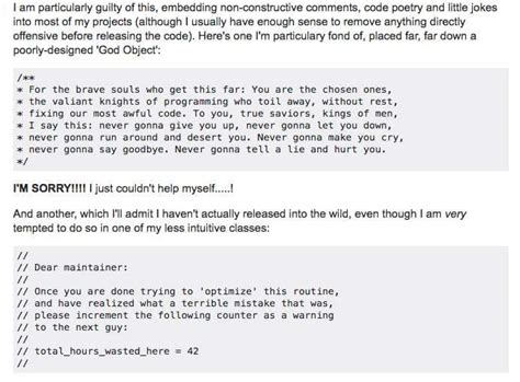 Sourcecode One Of The Best Comment Found In Source Code 😂😂 Devrant