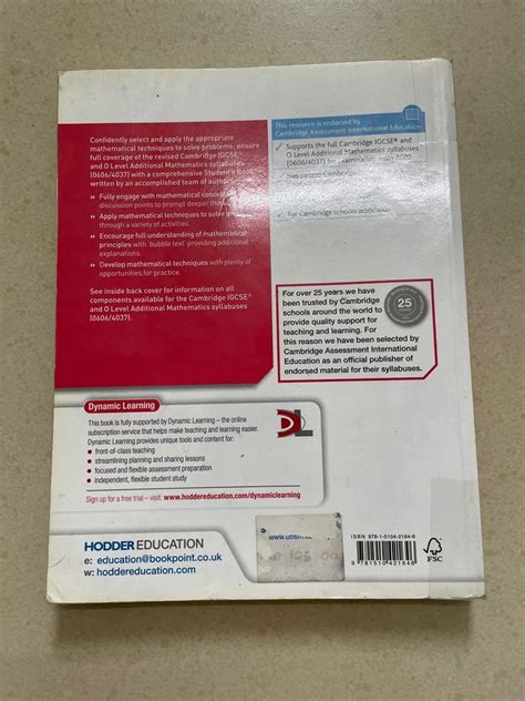 Additional Mathematics Igcse Textbook Hobbies And Toys Books And Magazines Textbooks On Carousell