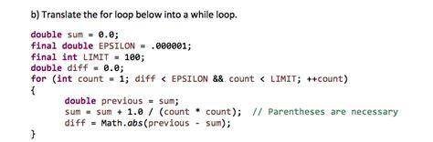 Solved Java 1 Trace The For Loops Below In The Tables