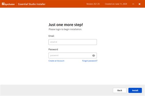 Installing Syncfusion Windows Forms Web Installer Syncfusion