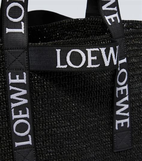 Loewe Fold Shopper Raffia Tote Bag Loewe