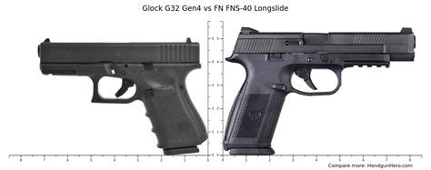 Glock G32 Gen4 Vs FN FNS 40 Longslide Size Comparison Handgun Hero