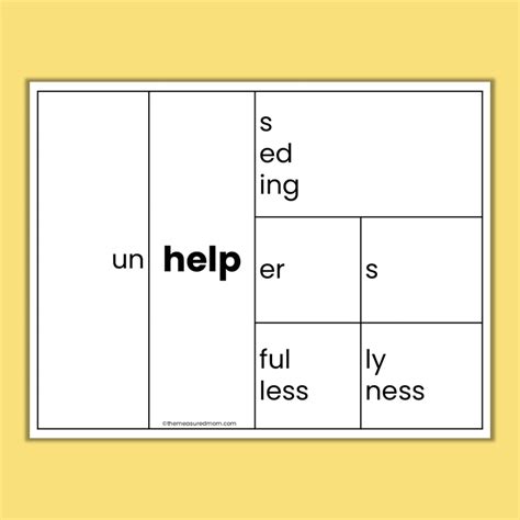 Free Word Matrix Activities The Measured Mom