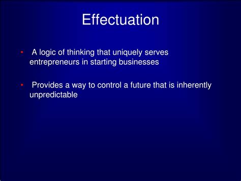 Ppt Lecture 1 Effectuation And The Effectual Design Cycle Powerpoint