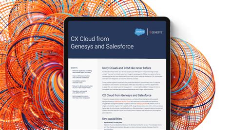 Cx Cloud From Genesys And Salesforce Genesys