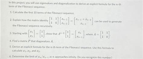 Solved In This Project You Will Use Eigenvalues And Chegg Com