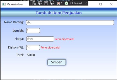 Tugas 4 PBKK Menerapkan WPF NET Framework
