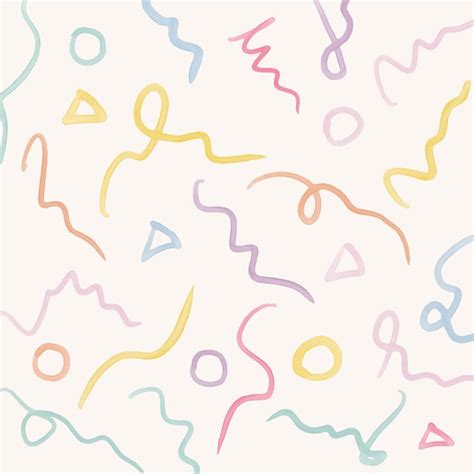 귀여운 멤피스와 배경 패턴 원활한 벡터 무료 벡터