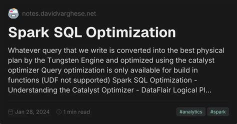 Spark Sql Optimization