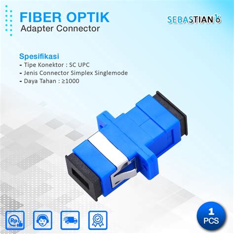 Jual Adapter SC UPC Adapter Fiber Optik SC UPC FTTH Adapter FO SC UPC Sambungan Kabel Fiber