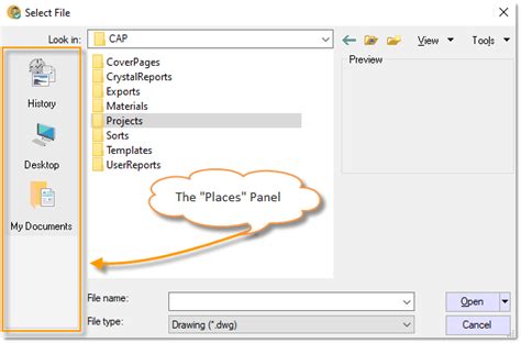 Cap Complete Adding Location Shortcuts To Your Select File Dialogs Office