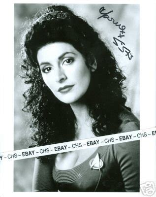 Marina Sirtis Nice Signed Bandw 8x10 Photo Star Trek 28449813