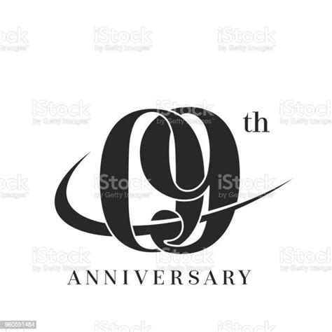 9 주년 축 하 간단한 디자인 모노 그램 그림 벡터 아이콘 간단한 년 생일 로고 라벨 흑인과 백인 절연 개성 개념에 대한 스톡 벡터 아트 및 기타 이미지 Istock