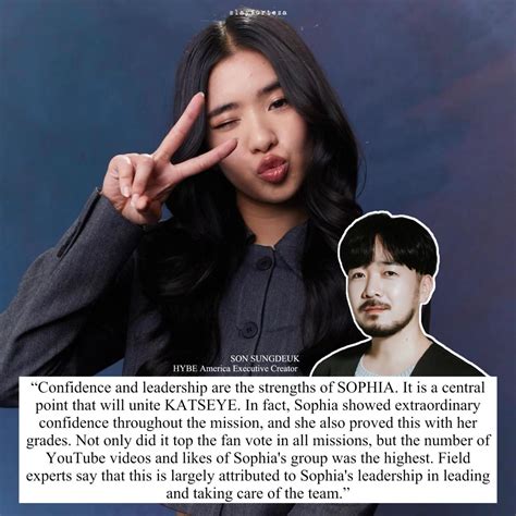 Katseye Community Post Sophia Being The Group Leader If Shell