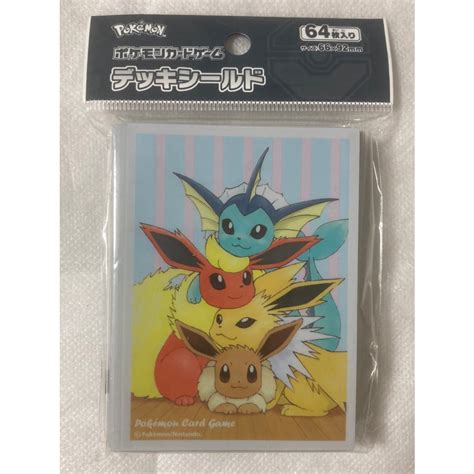 🔥現貨🔥日版🔥 寶可夢中心 限定 Ptcg 寶可夢卡牌 伊布 火伊布 水伊布 雷伊布 保護套64枚入 蝦皮購物