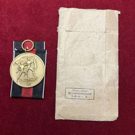 Sudetenland Medal With Packet Of Issue
