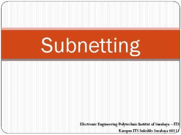 Subnetting Presentation Free To Download